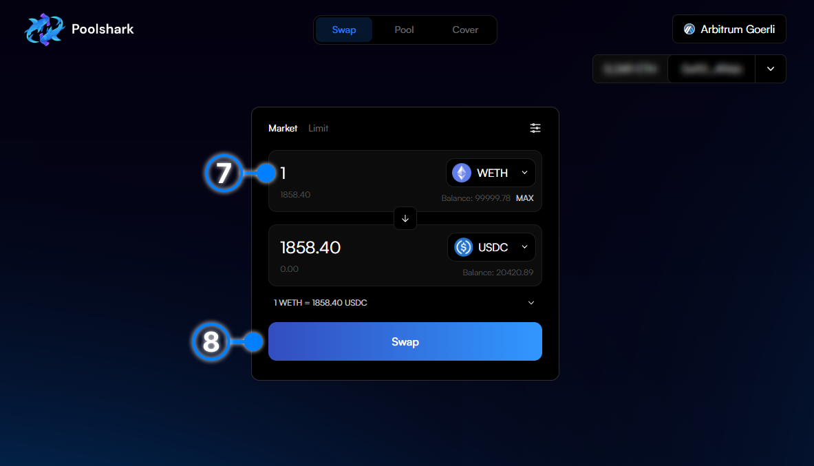 How to Swap - Poolshark Docs
